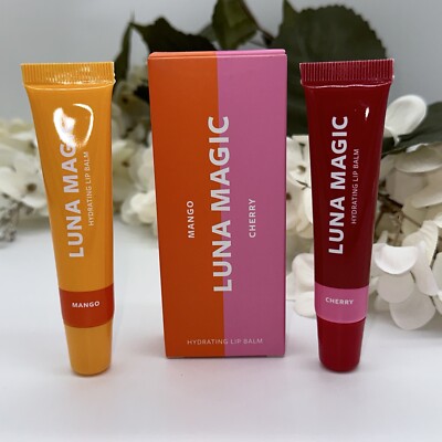Luna Magic Lush & Plush Hydrating Lip Balm Duo in Mango and Cherry | eBay