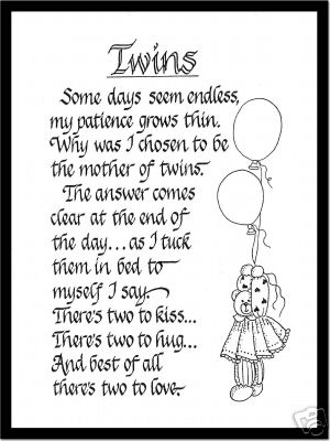 TWINS Calligraphy Print can be Personalized in Balloons | eBay