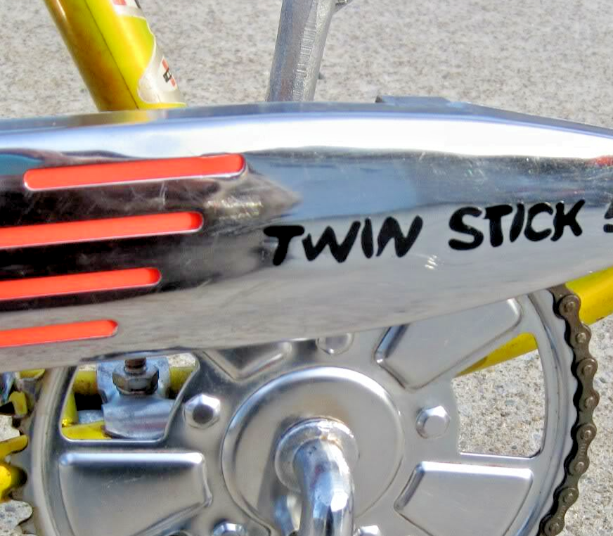 New Black "TWIN STICK 3" Decal Sticker for Huffy Rail Slingshot Muscle ...