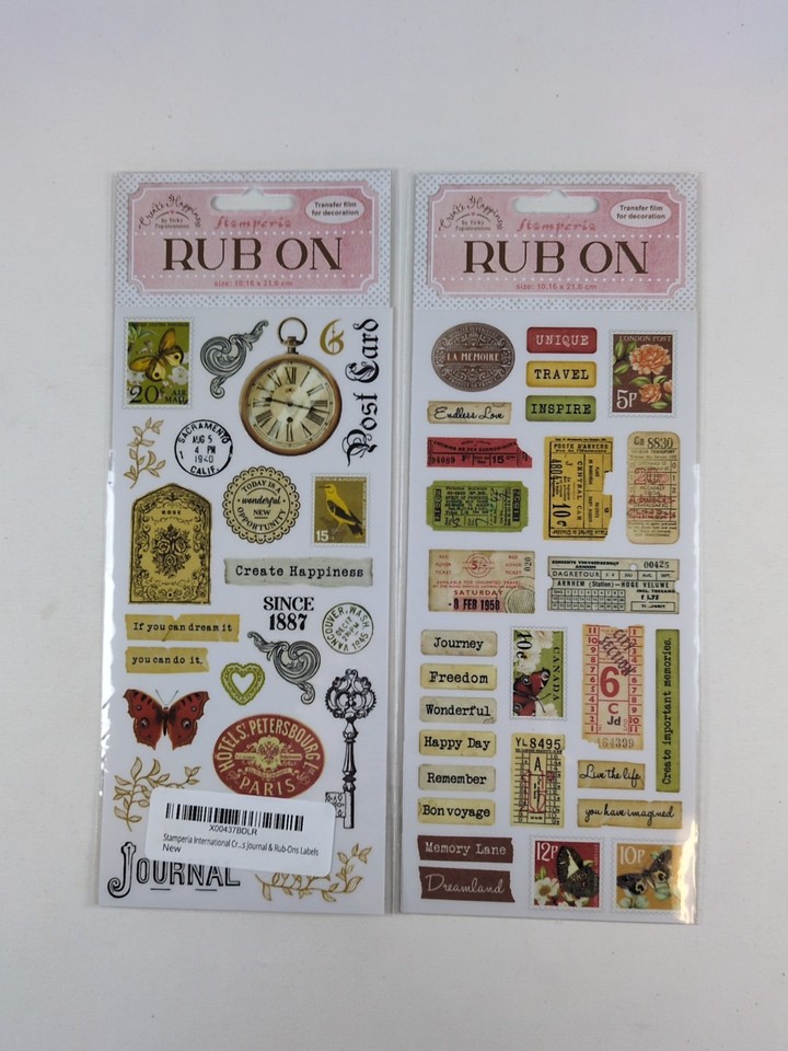 Stamperia Intl Create Happines Rub-Ons - Bundle of 2 | eBay