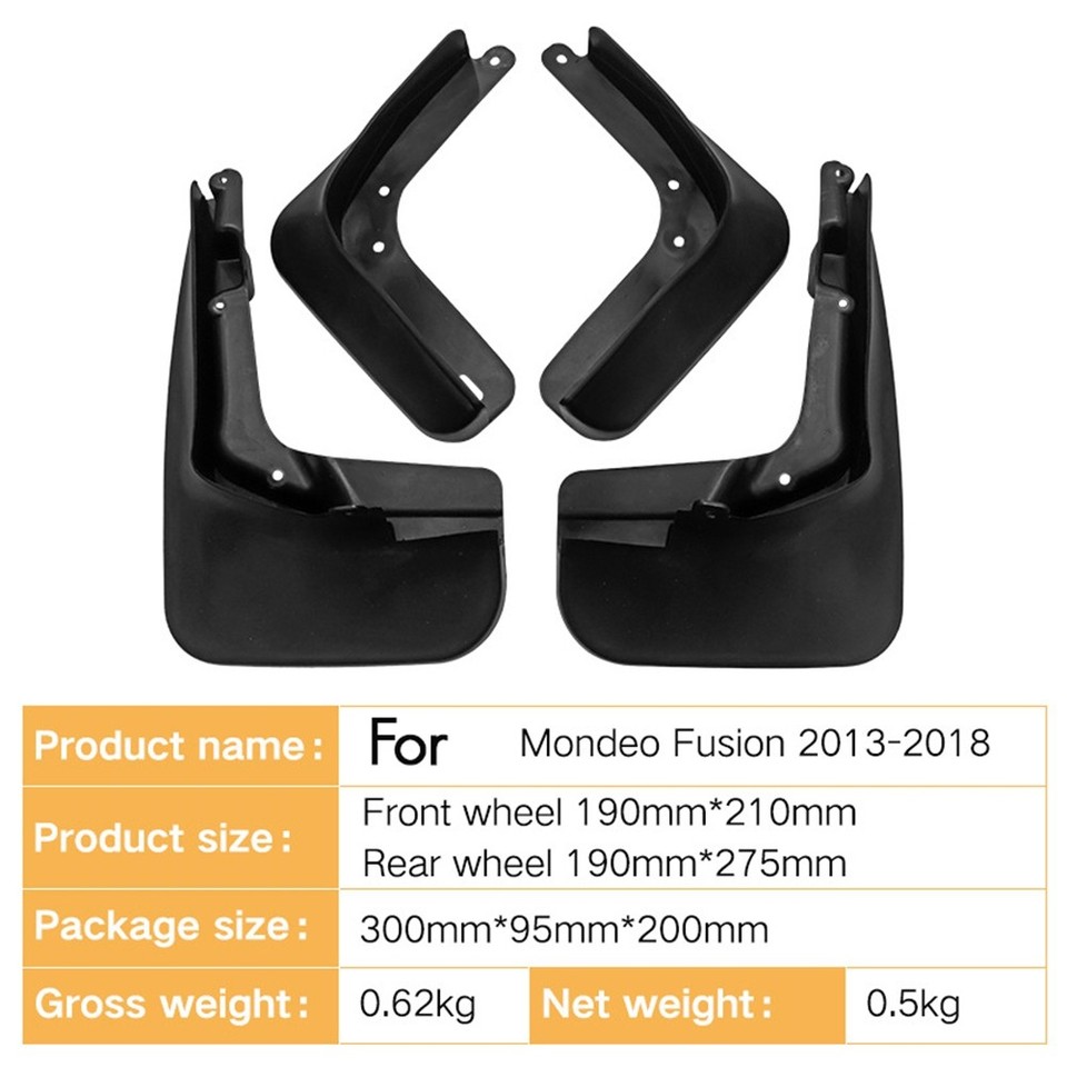 4PCS Car Mudguard Mud Flaps Splash Mud Guard for Mondeo 2013-2020 ...