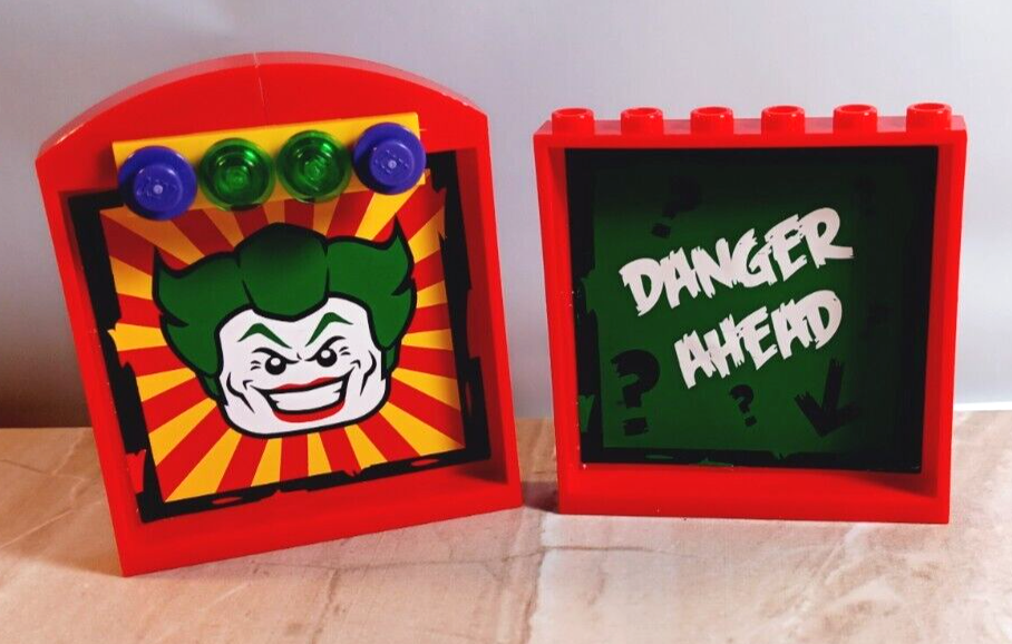 LEGO Joker Sign Stickers FUN HOUSE Carnival Fiesta Fair DANGER DC ...