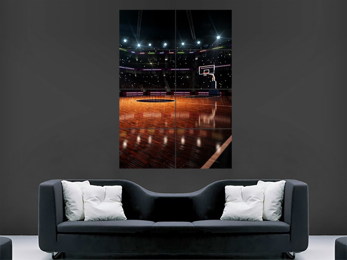BASKETBALL COURT POSTER WALL SPORT NBA USA GIANT LARGE HUGE IMAGE PRINT ...