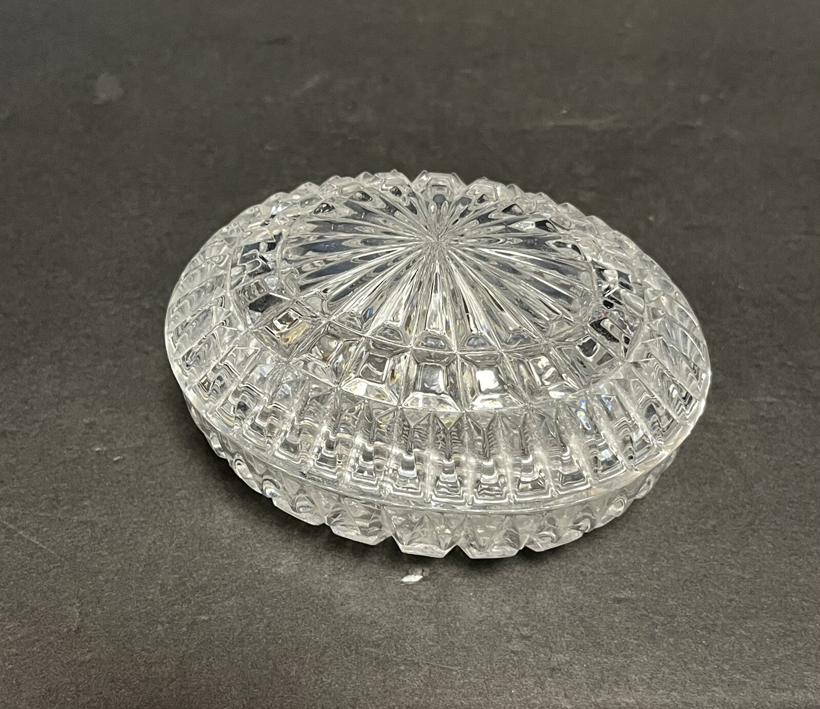 Oval Lead Crystal Trinket Box | eBay