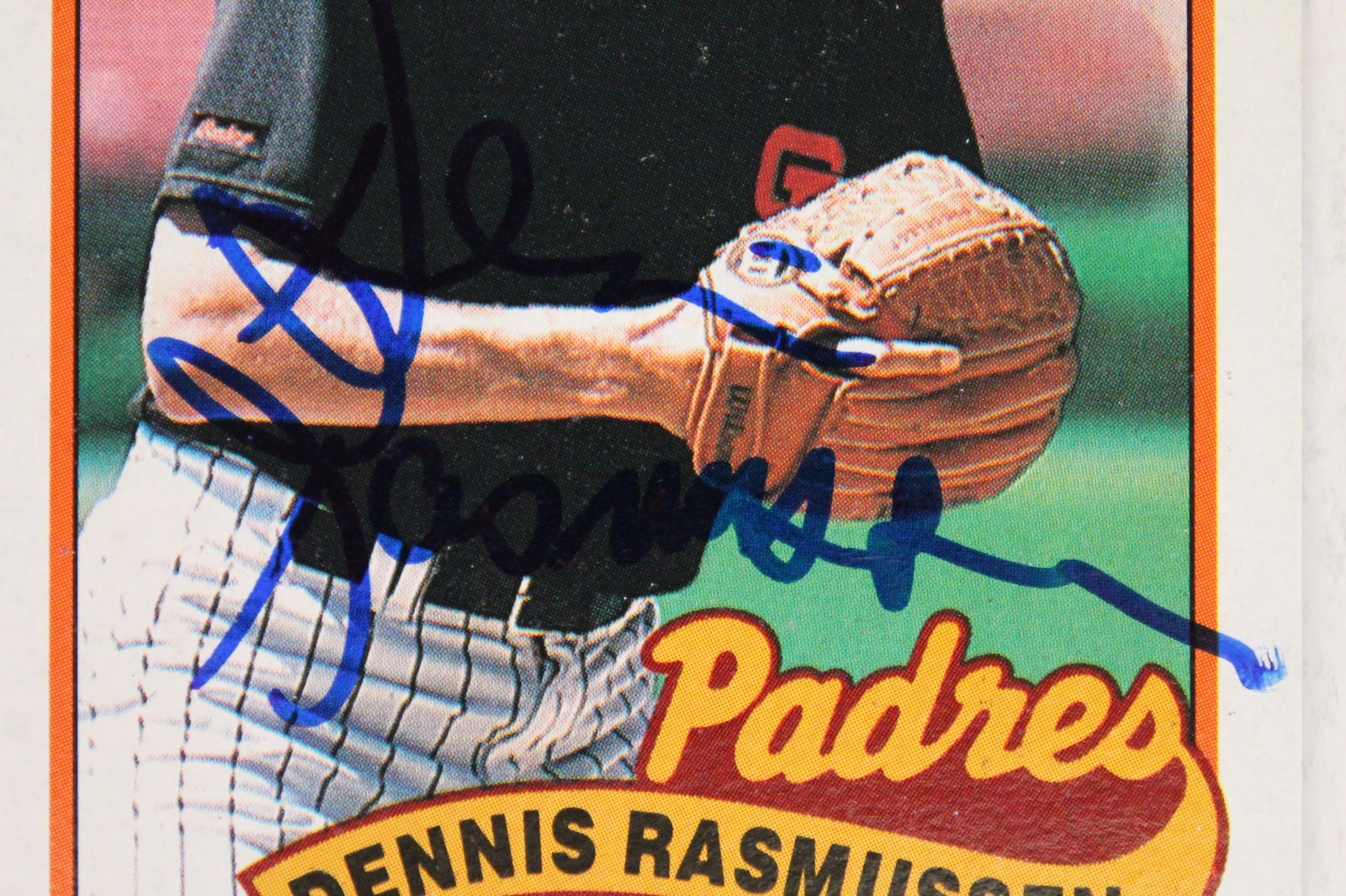 DENNIS RASMUSSEN San Diego Padres Autograph 1989 TOPPS #32 Signed Card ...