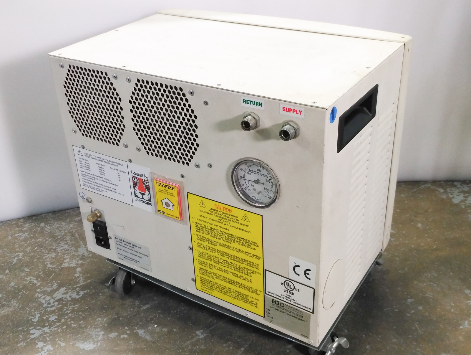 8847 IGC POLYCOLD SYSTEMS CRYOTIGER COMPRESSOR (PARTS) T1102-01-000-14 ...