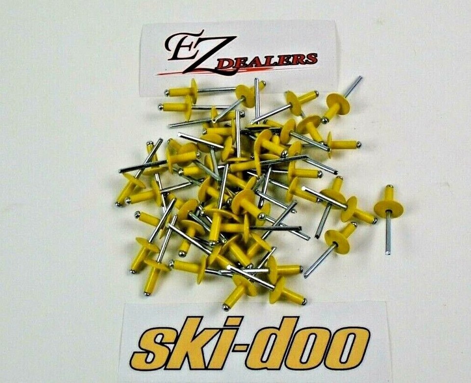Vintage Ski-doo Snowmobile,Large Head Yellow Rivets 50 pcs 3/16" Rivets ...