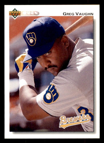 1992 Upper Deck #232 Greg Vaughn Milwaukee Brewers | eBay