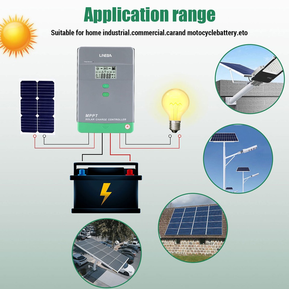 5200W Max.100A MPPT Solar PV Regulators 12V 24V 36V 48V Solar Charge ...