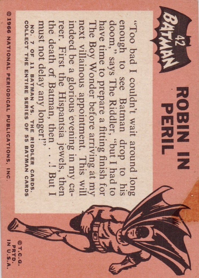 1966 Batman Cards 42 Robin in Peril | eBay