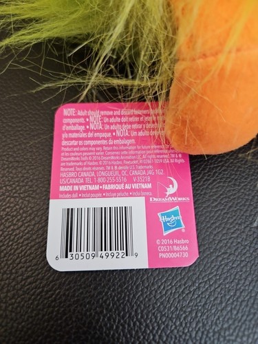 2016 Hasbro Dreamworks Trolls Hug 'n Plush Fuzzbert Stuffed Toy for ...