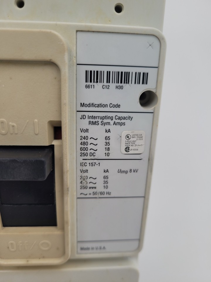 JD3200 Cutler-Hammer Circuit Breaker JT3200T 200 Amp Trip - Next Day ...