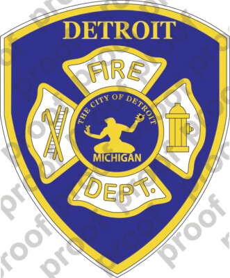 STICKER DETROIT FIRE DEPARTMENT | eBay
