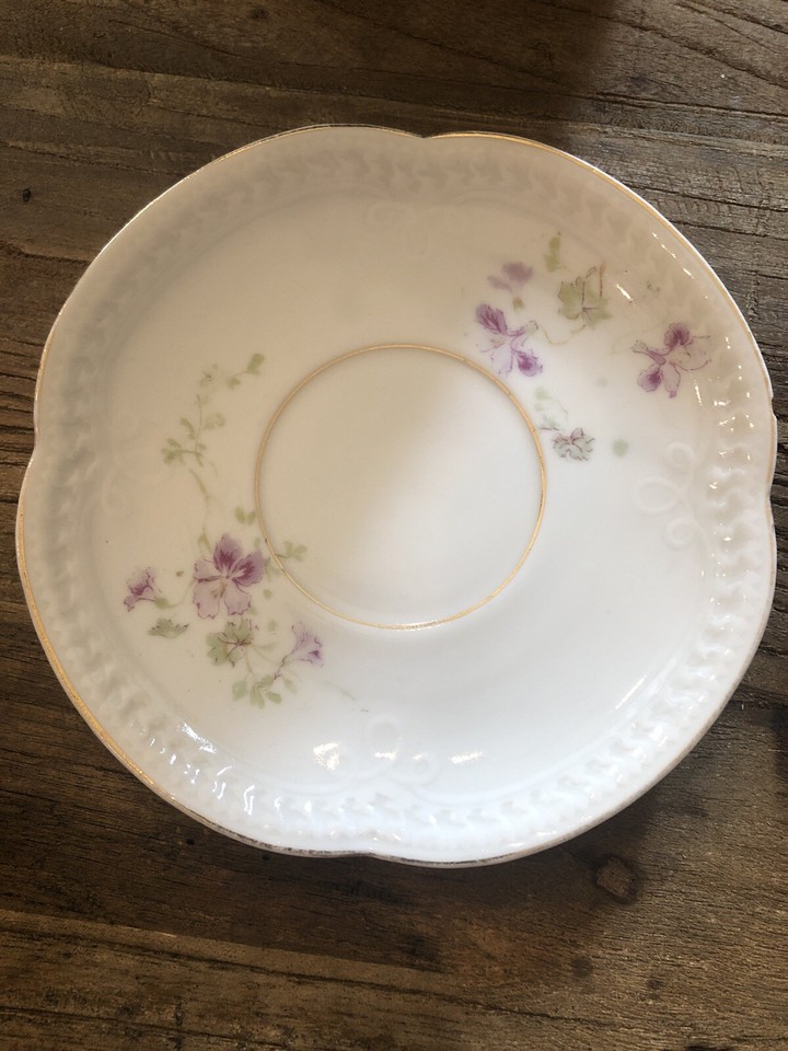 ANTIQUE 1912- Merkelsgrun Porcelain~clover mark~AUSTRIA White Teacup ...