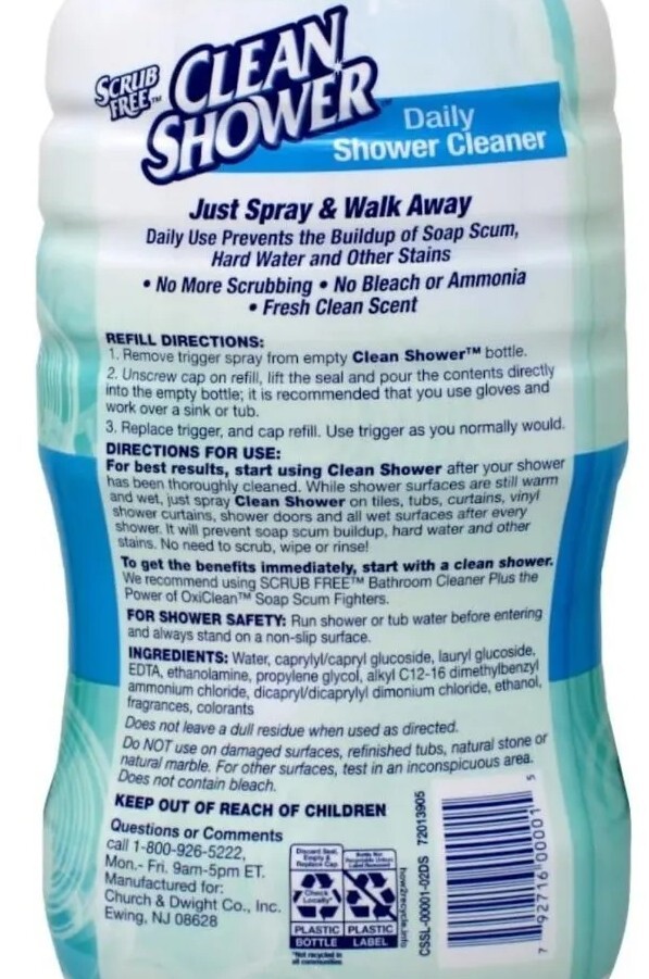 Scrub Free Clean Shower Daily Cleaner Refill - (2) 60 oz. | eBay