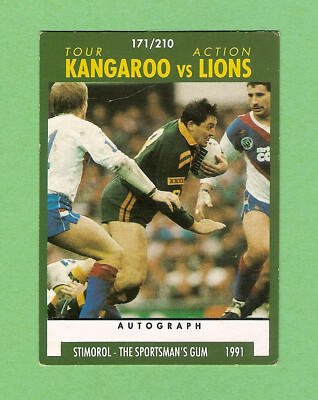 1991 KANGAROO TOUR RUGBY LEAGUE CARD #171 STEVE ROACH - SEE DESCRIPTION ...