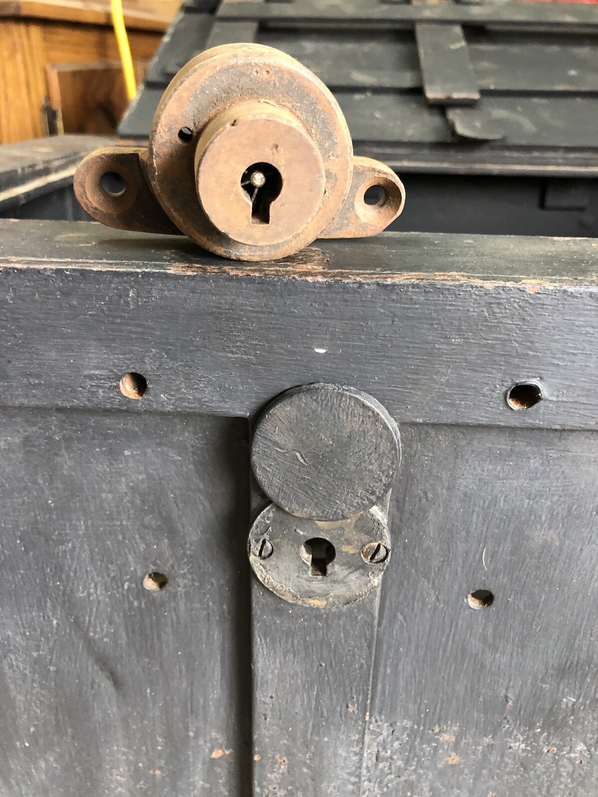 Vintage Train Stagecoach Safe Strongbox Military Safe Lockbox | eBay