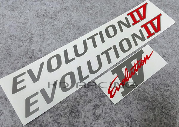 Evolution IV Door and Boot Decal Sticker EVO 4 Mitsubishi Ralliart ...