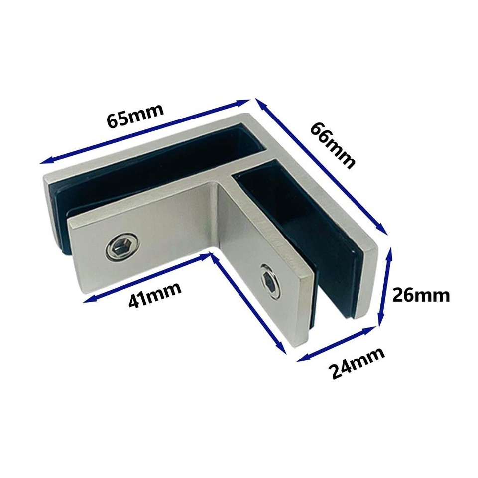 Glass Clamp 316 Stainless Steel Heavy Duty Pool Fence Bracket Fit 10 ...
