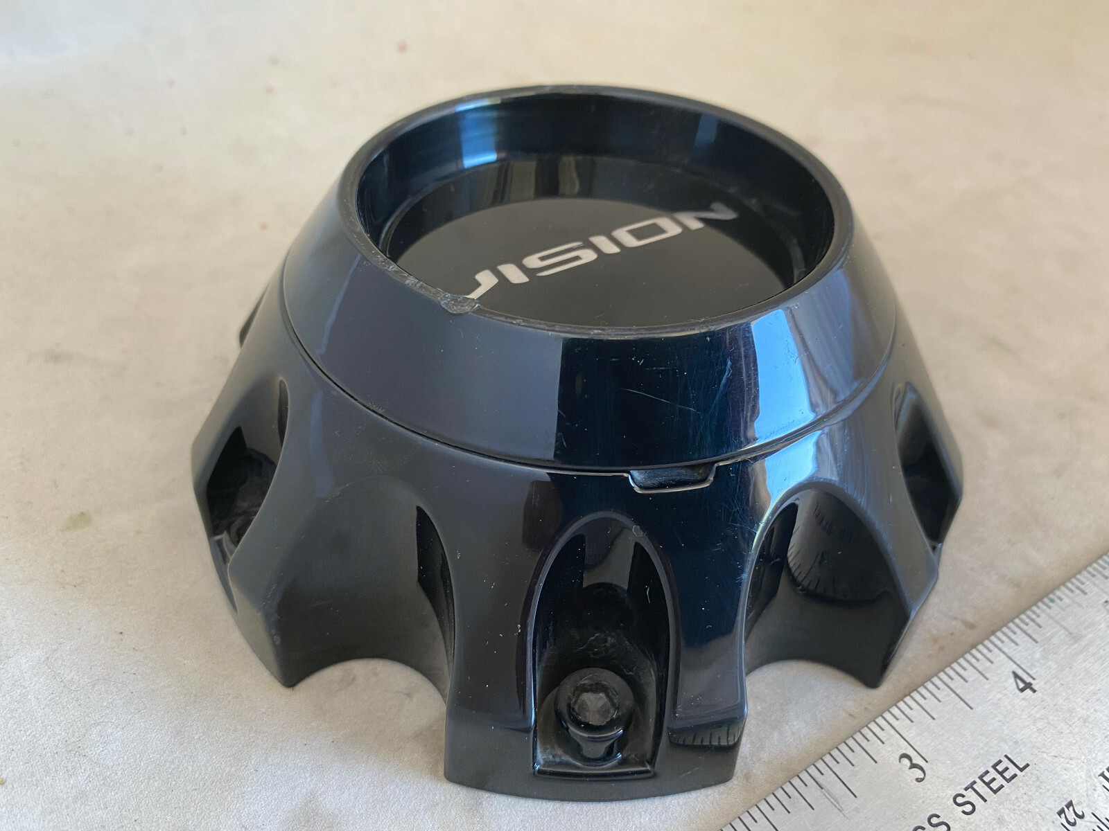 Vision Wheels Gloss Black Wheel Rim Hub Cover Center Cap 6 Lug C416GB ...
