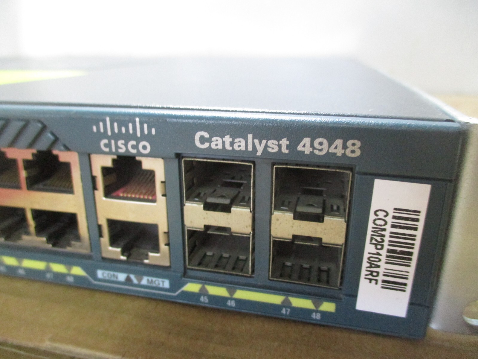 Cisco WS-C4948 V09 48-Ports Switch w/ Dual DC P/S PWR-C49-300DC & WS ...