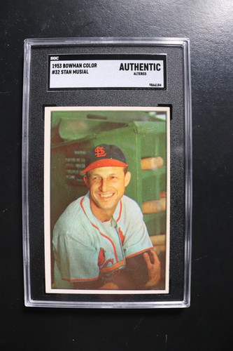 1953 Bowman Color Stan Musial # 32 SGC Authentic Centered Beautiful ...