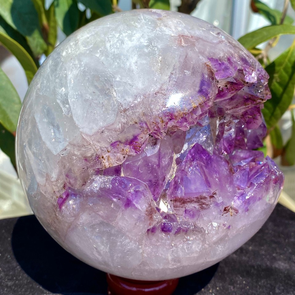5.88LB Natural Amethyst Agate Geode Quartz Ball Crystal Sphere Mineral ...
