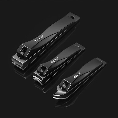 3 pcs Nail Clippers Set Precise Fingernail Toenail Straight /Curved ...