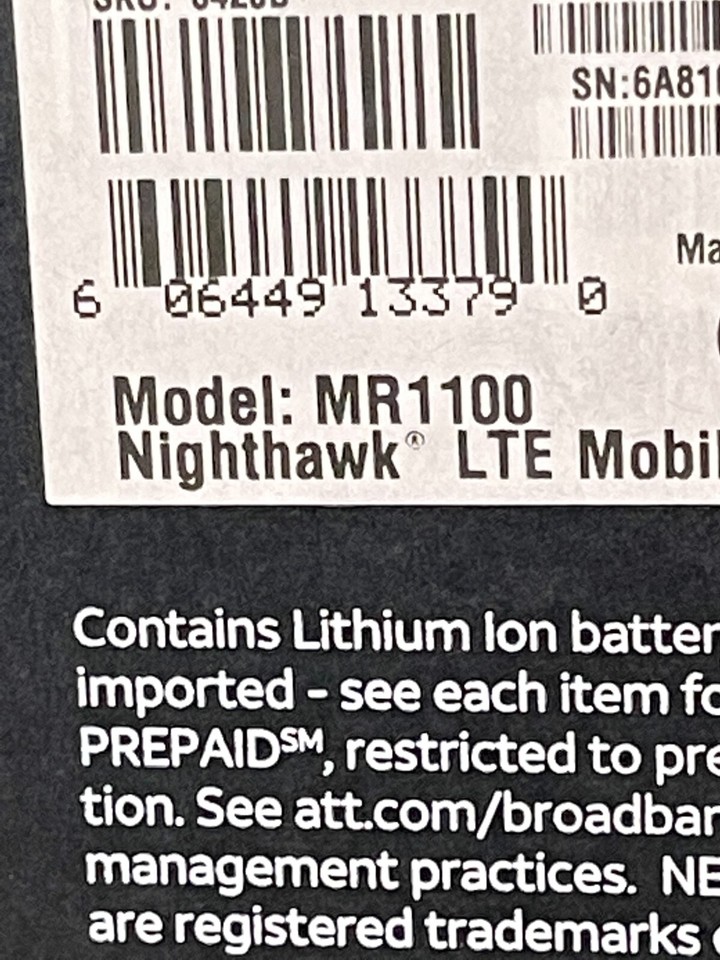 AT&T Netgear Nighthawk M1 MR1100 4G LTE Mobile Hotspot Router B14 Steel ...