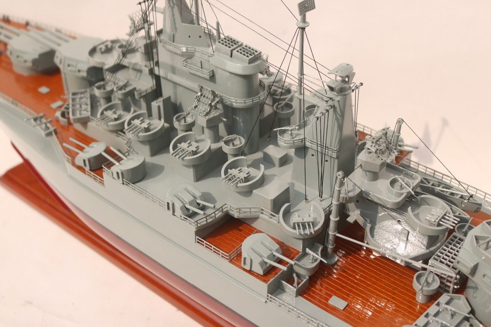 USS CALIFORNIA (BB-44) battle ship 100cm (39.4") - High quality wooden ...