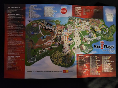 2018 Six Flags Great Adventure Jackson NJ Park Map | eBay