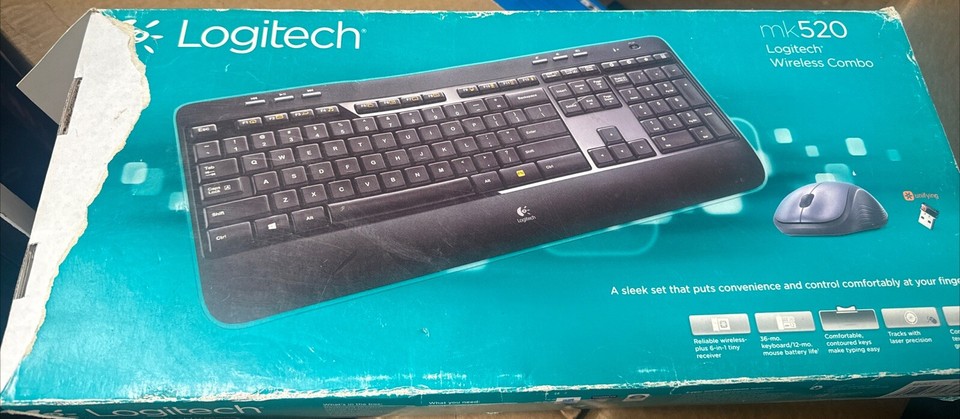Logitech Advanced MK520 Complete Wireless Keyboard (K520) & Mouse (M310 ...