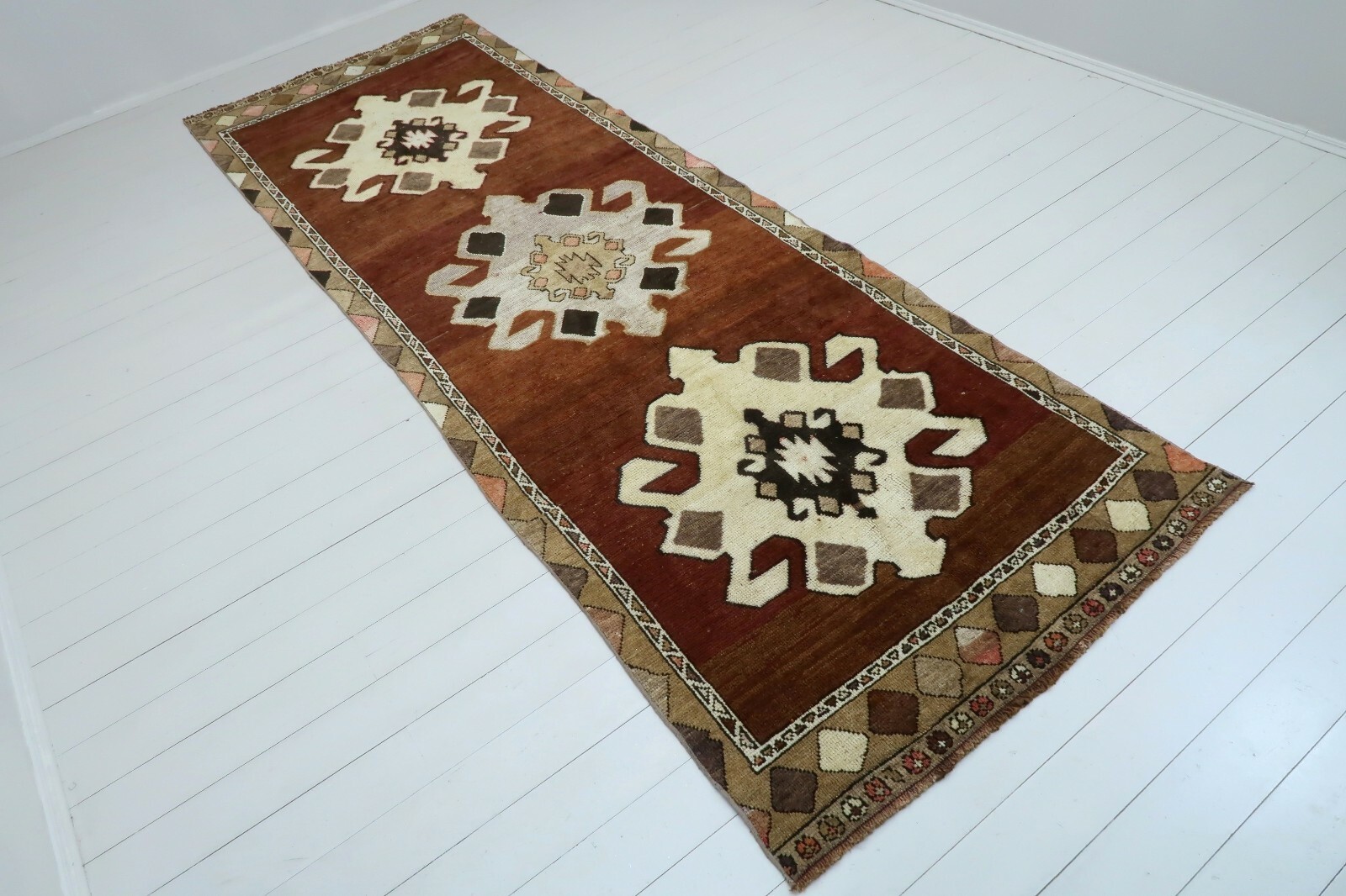 Vintage Turkish Carpet Runner, Hallway Rug, Aisle Rug, Long Stairs Rug ...
