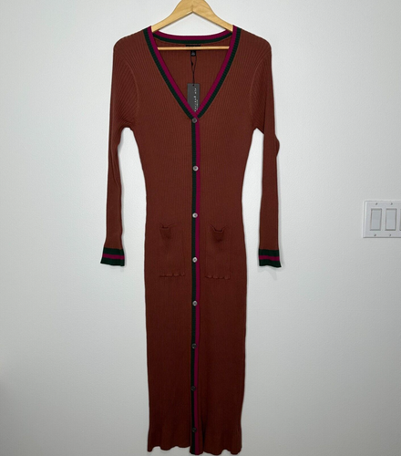 NWT Current Air Colleen Sweater Dress Womens Size L Ribbed Knit Midi | eBay