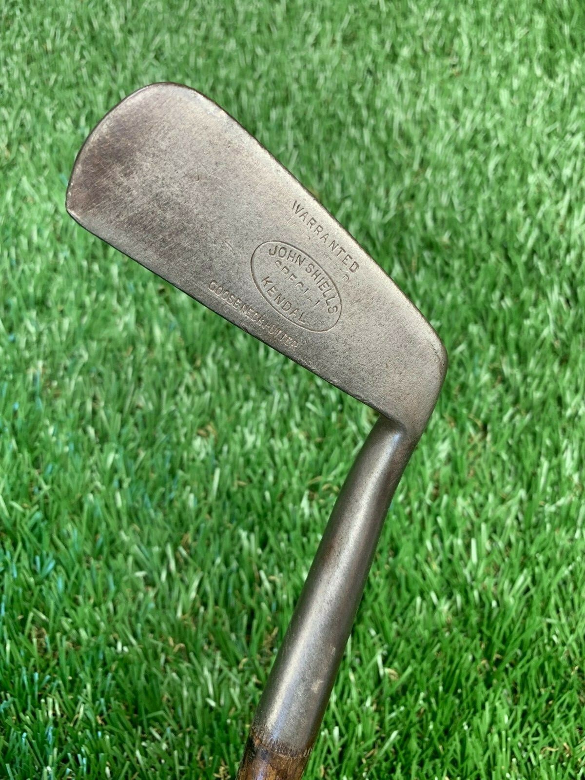 Antique Vintage John Shielle, Kendal -– Hickory Shaft Goose Neck Putter ...