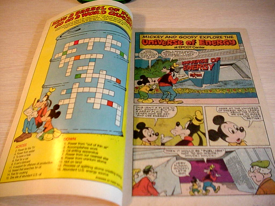 MICKEY & GOOFY 1985 EXXON PREMIUM COMIC BOOK EXPLORE THE UNIVERSE OF ...