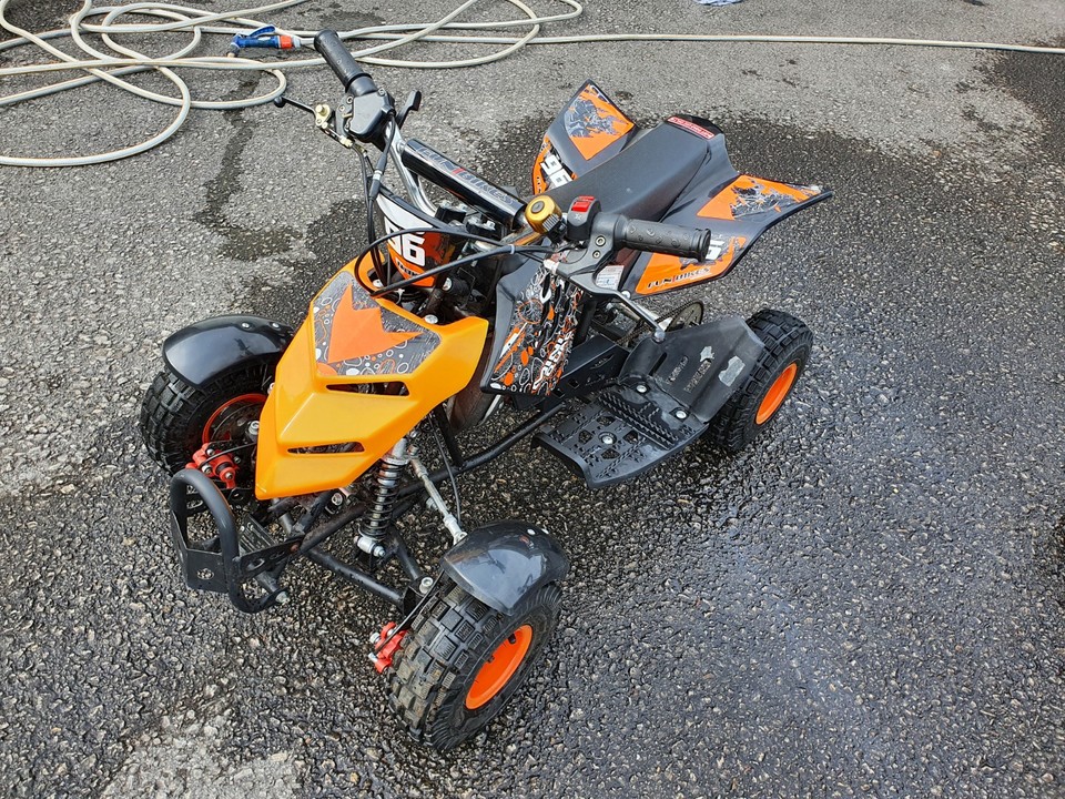 Fun Bikes 50cc Orange Mini Kids Quad Petrol Bike | eBay UK