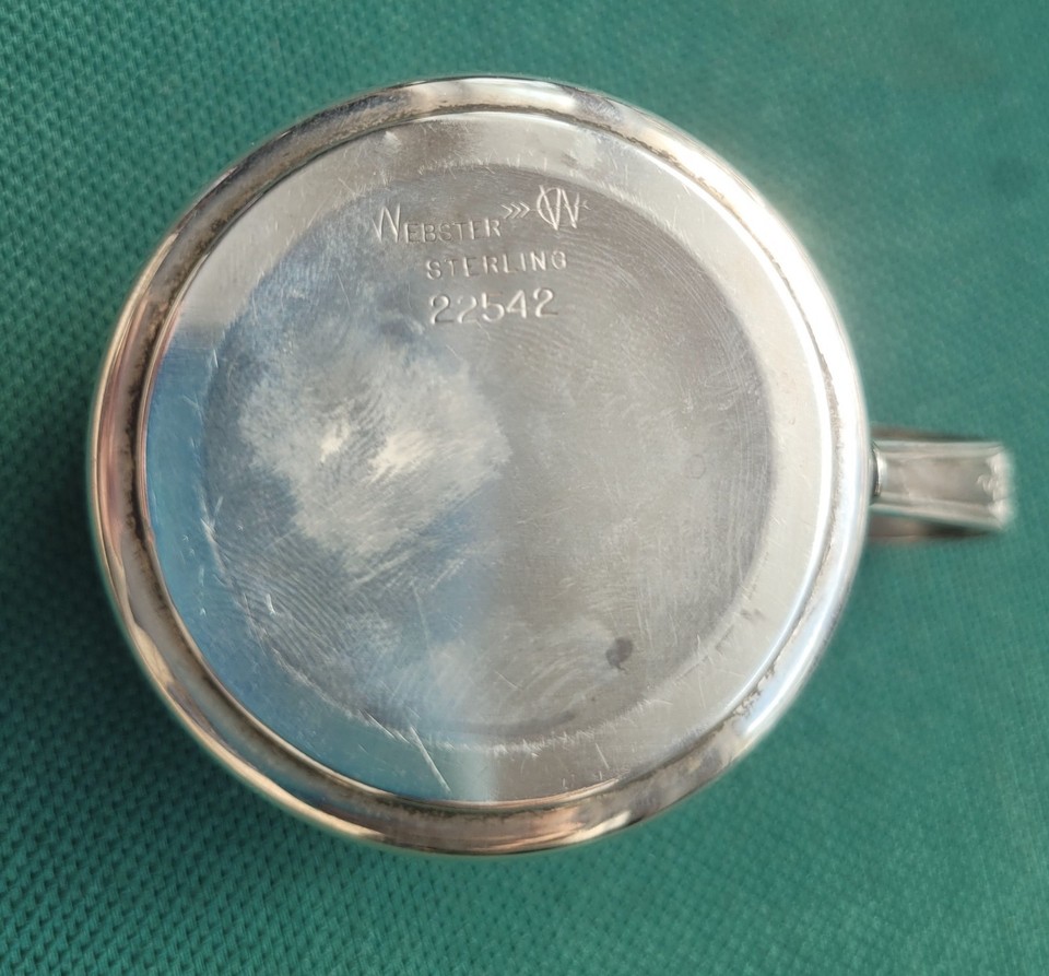 Webster Sterling Silver Child’s Cup Fruit Motif Gold Washed Interior | eBay