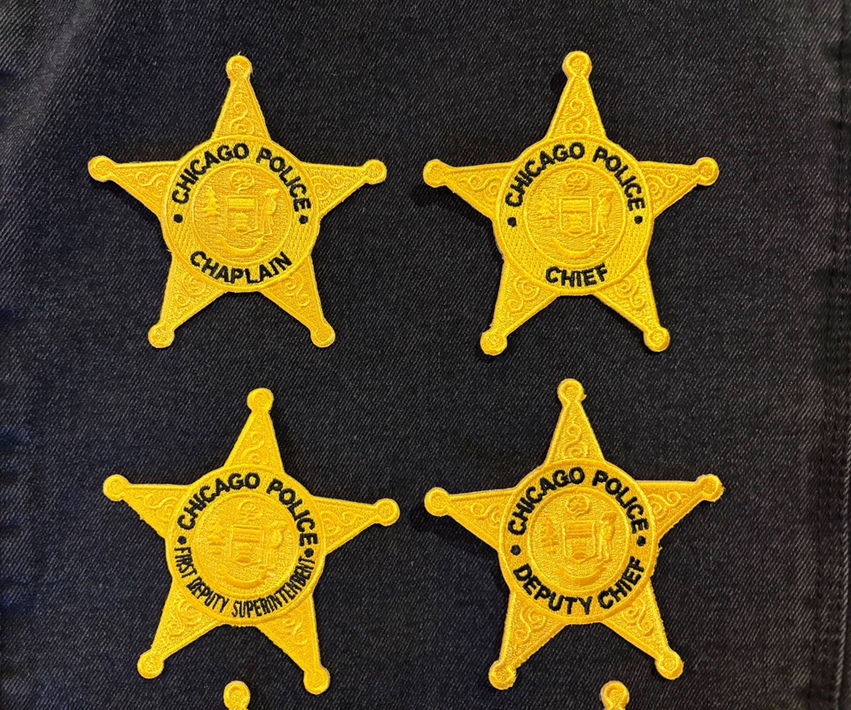 Chicago Police Star Patches SET OF 5 RARE il police patch | eBay