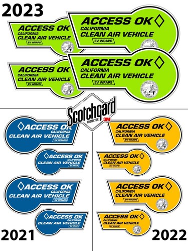 California HOV Stickers 3M Clear Paint Protection Film (HOV Decal NOT ...