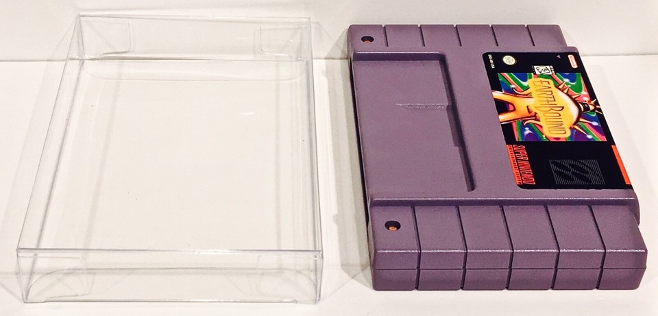 10 SNES CARTRIDGE PROTECTORS Custom Clear Cases Super Nintendo Video ...