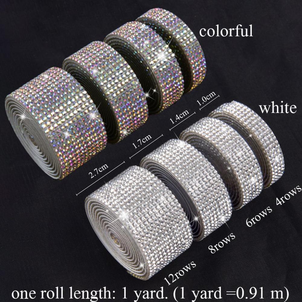 Supplies DIY Crafts Crystal Ribbon Crystal Diamond Sticker Rhinestone ...