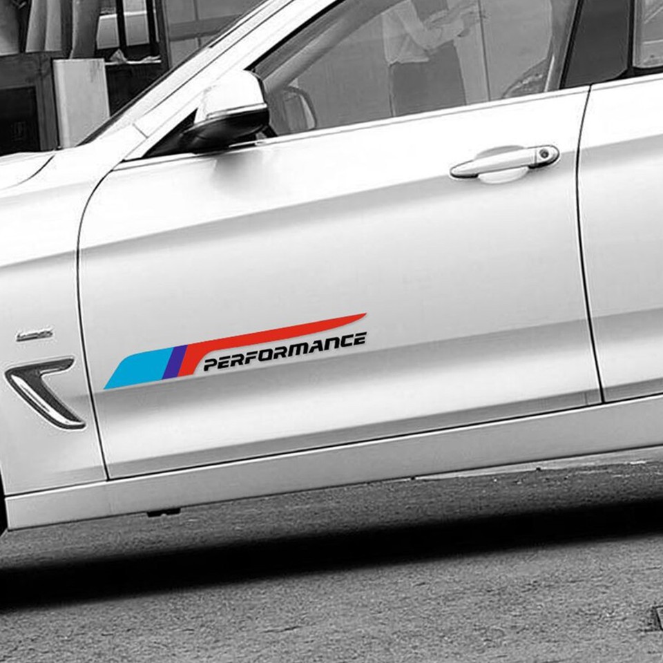 M Performance Car Door Sticker Decal 50*4.2cm For Bmw e46 e90 e39 f30 ...