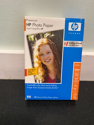 HP Photo Paper Glossy 4x6 10mil Premium 100 Sheets Inkjet New | eBay