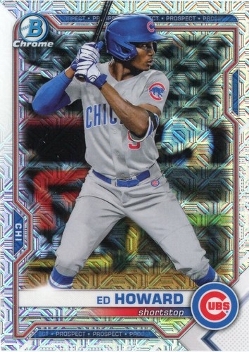 2021 Bowman Chrome Prospects Ed Howard Mojo Chicago Cubs MLB Baseball # ...