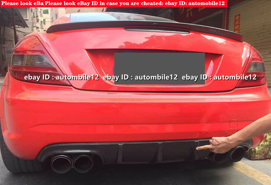 Fit Mercedes Benz R171 SLK AMG Bumper 05-08 Real Carbon Fiber Rear ...