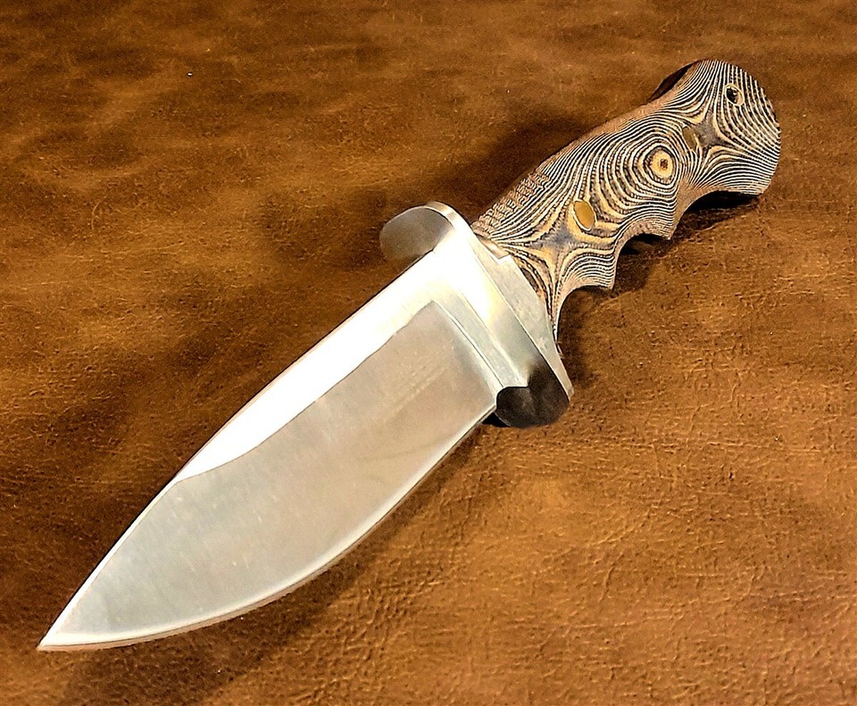 Hibben Tundra EDC Bushcraft Knife 420HC Blade w/Leather Belt Sheath ...