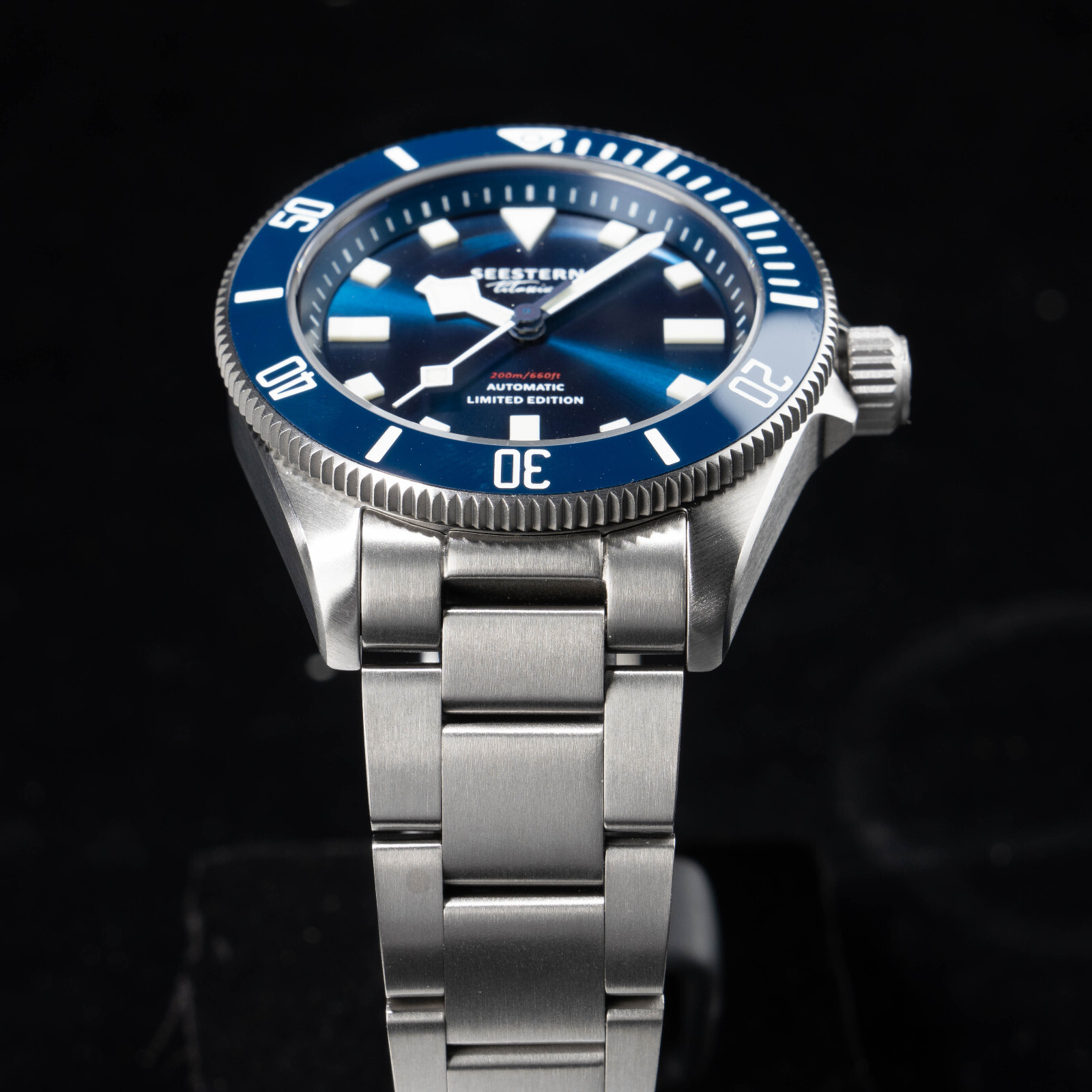 SEESTERN S430.NH38.02 Titaniumn Professional Diver Limited Edition Mens ...