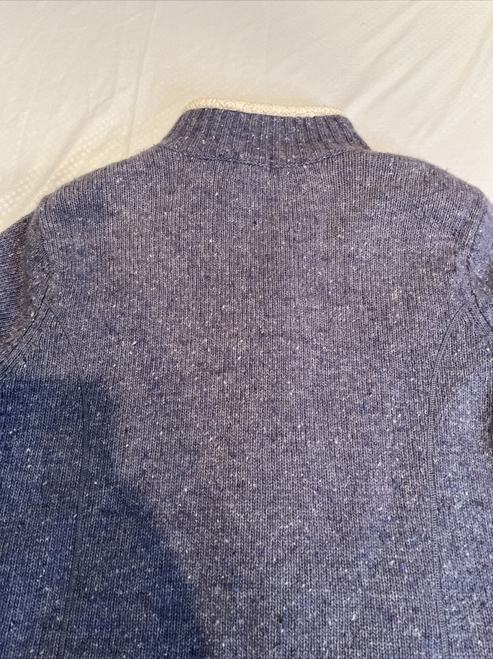 LL Bean Women's Size L-Reg Lambswool Zip Up Light Blue Jacket/Sweater ...