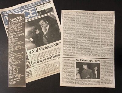 Sid Vicious Max's Kansas City NYC 1978 Poster Type Concert Ad + Rare ...